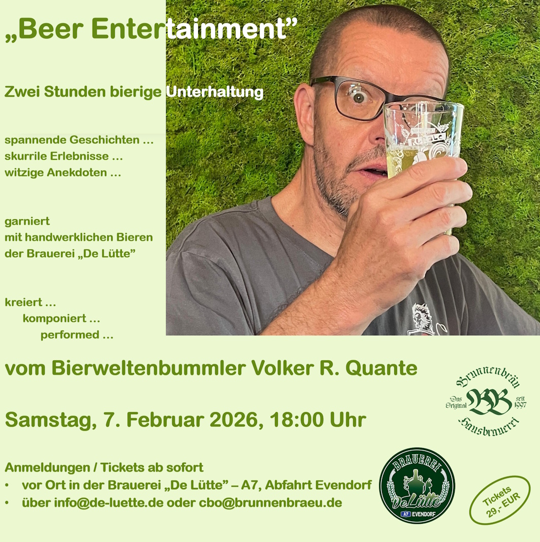Bier-Entertainmentin der Brauerei „De Lütte“ – Brunnenbräu Bier-Blog